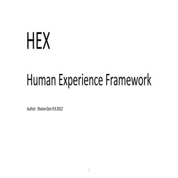 Human Experience Framework | PDF
