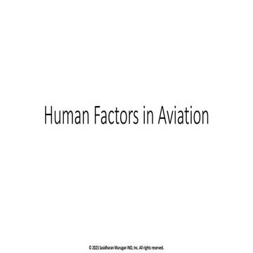 Human Factors in Aviation | PPTX