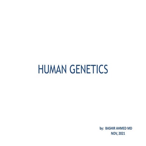 HUMAN GENETICS | PPTX