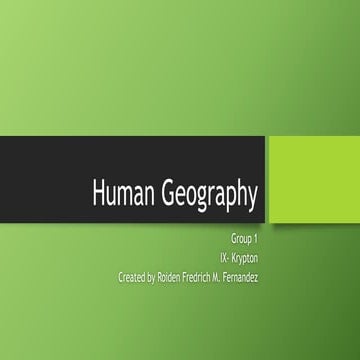Human Geography | PPTX
