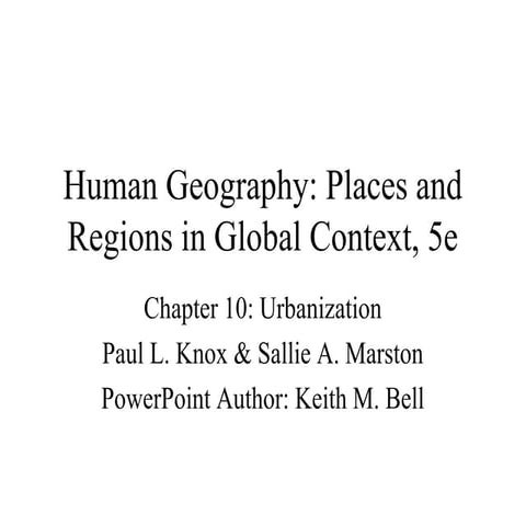 Human geography10 | PPT