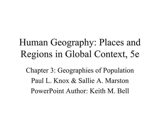Factors Affecting Population Distribution | PPT