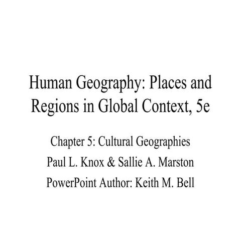 Human geography5 | PPT