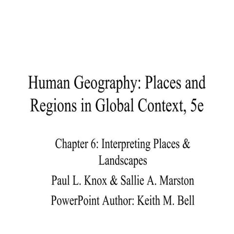 Human geography6 | PPT