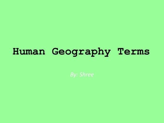 Geography definitions | PPT