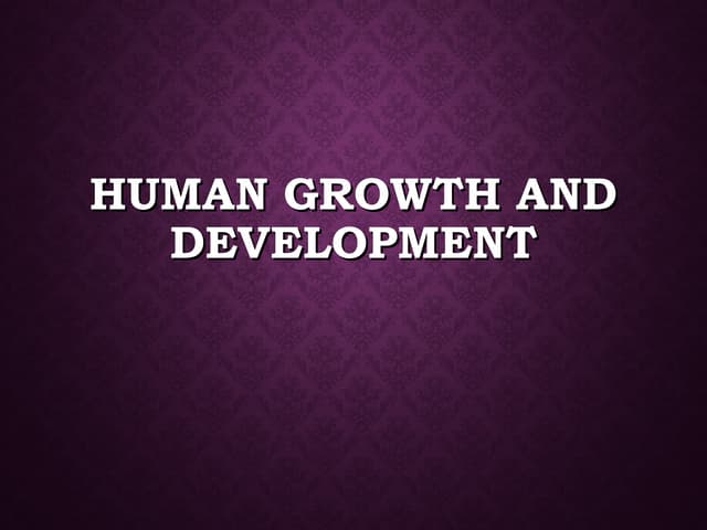 stages of human development | PDF