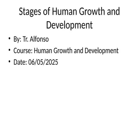 The human life cycle | PPT