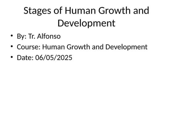 The human life cycle | PPT