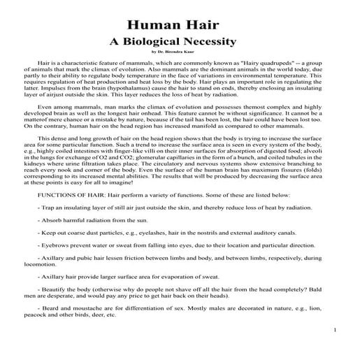 Human Hair | PDF