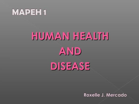 Concept of health and disease | PPT