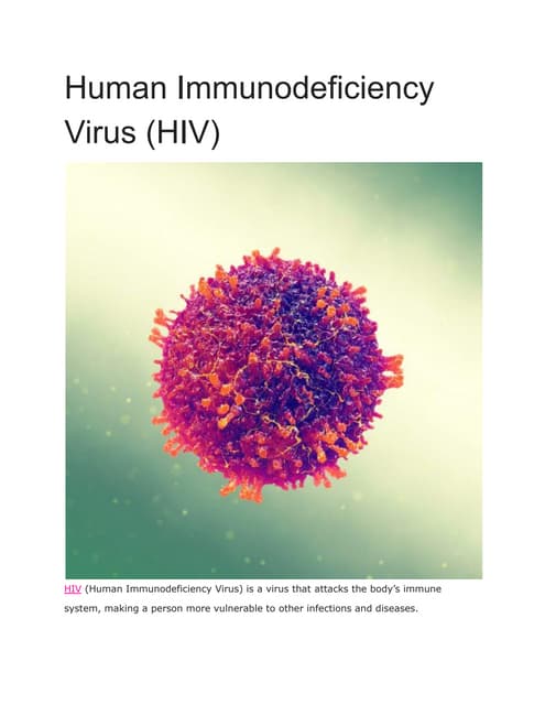 Investigatory Project on Aids | PDF