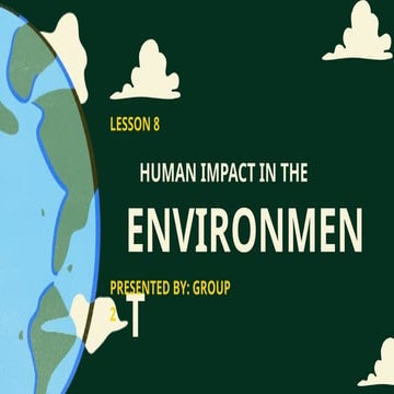 Human activities and impact on environment | PPT