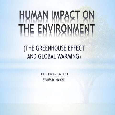 (Human impact on the environment) | PPTX