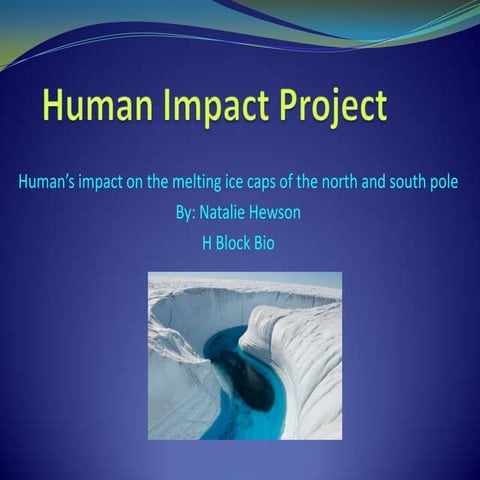 Human impact project | PPTX | Polar Travel | Travel Locations
