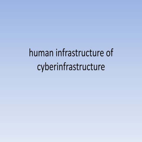 The human infrastructure of cyberinfrastructure | PPTX
