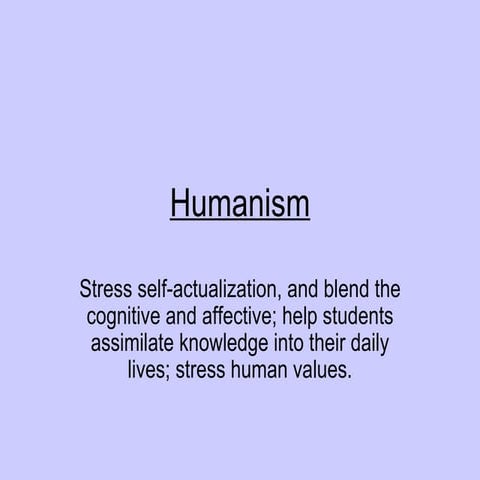 Humanism | PPT