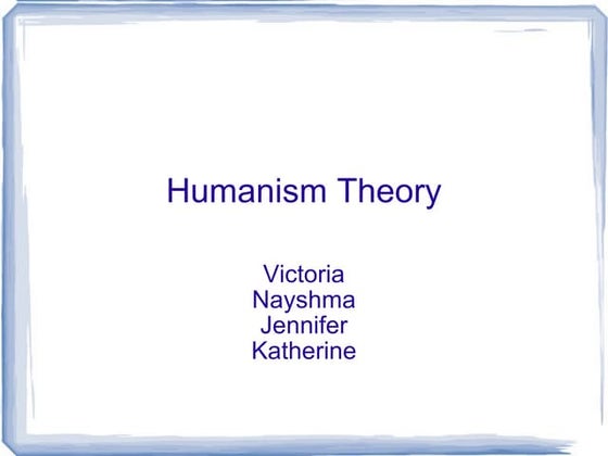 Learning Theory PPT (Humanism) | PPTX