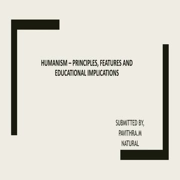 Humanism - The school of philosophy | PPTX