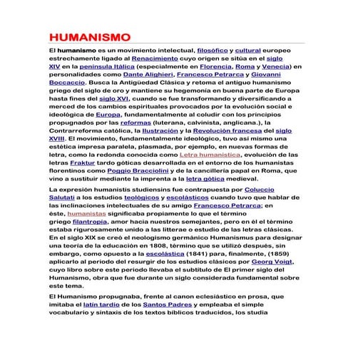 Humanismo | DOCX