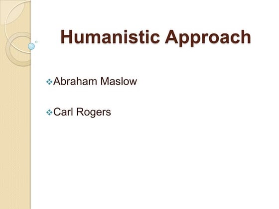 The humanistic approach | PPT | Educational Assessment | Education