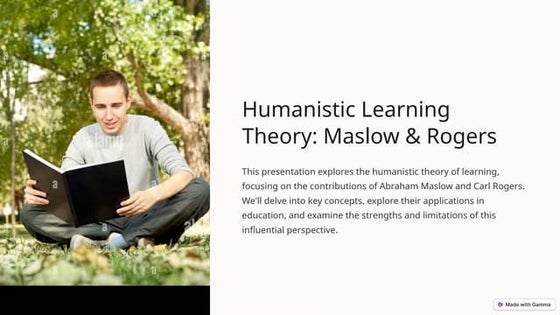 Humanistic learning theory.pptx | Educational Assessment | Education