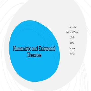 Humanistic And Existential Theories Pptx