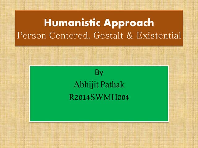 Humanistic theory | PPTX