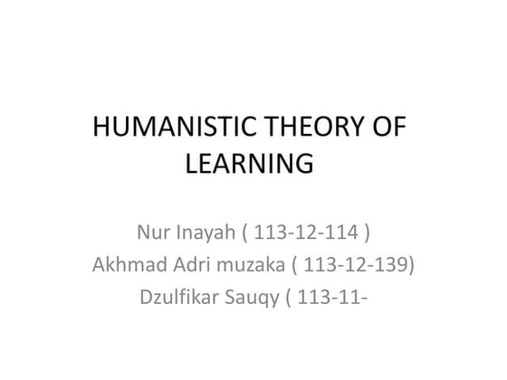 PHILOSOPHY OF HUMANISM & EDUCATION | PPTX