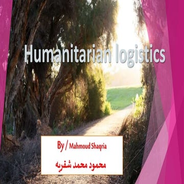 Humanitarian logistics | PPT