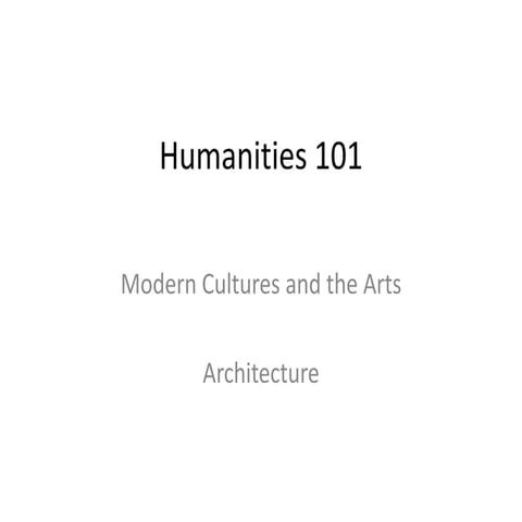 Humanities 101 | PPT