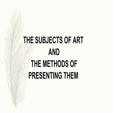 Humanities Presenting the Art subject | PPTX