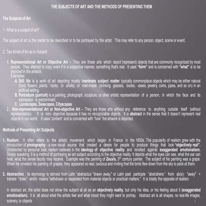 Methods of presenting art | PPTX