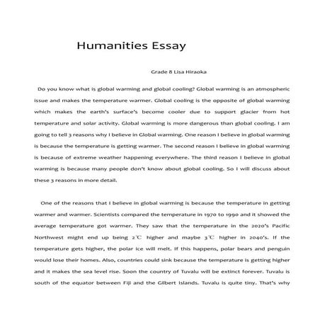 Humanities essay | DOCX