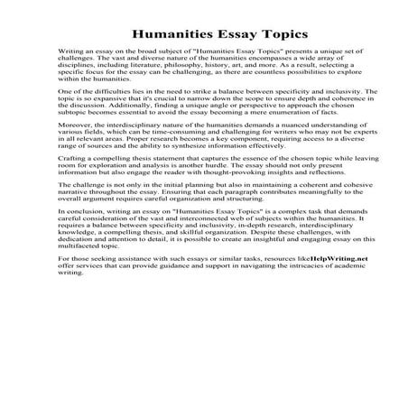 Humanities Essay Topics.pdf