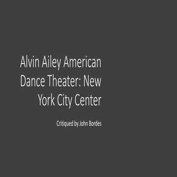 Alvin Ailey Econ Project | PDF