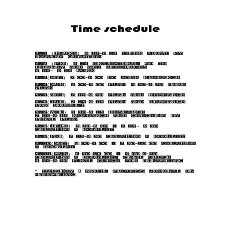 Humanities project timetable | PDF