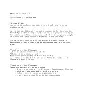 Humanities Test OutAssessment 2 - Visual ArtThe Art Cr | DOCX
