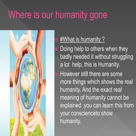 Humanity | PPTX | Single Life | Family and Relationships