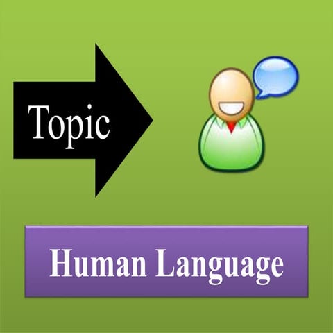 Human Language (Begin the from word, Relation between sound and meaning ...