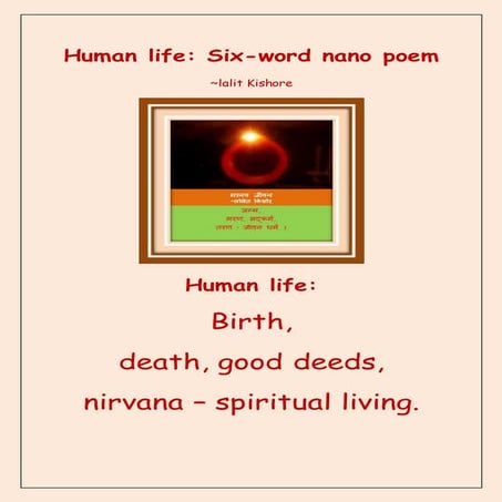 Human life: Six word poem | DOCX