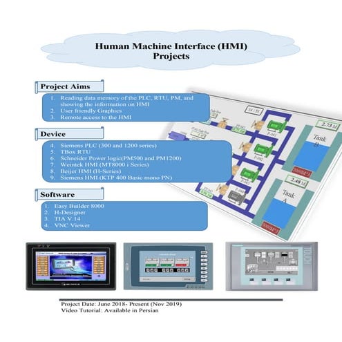 Human machine interface (HMI) projects | PDF