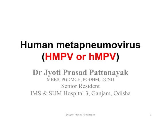 Epidemiology of human Meta PneumoVirus - hMPV | PDF