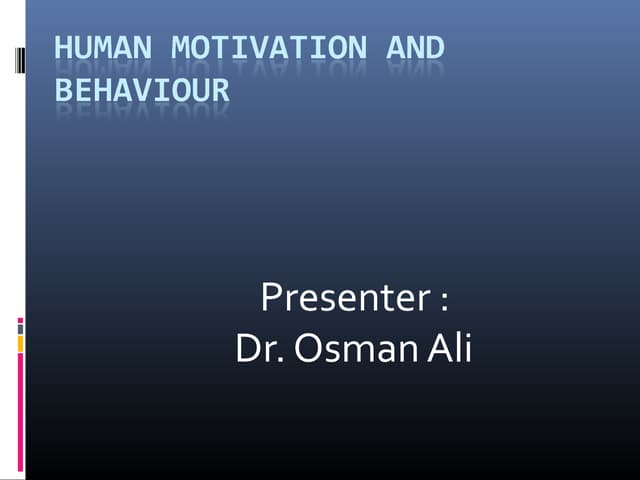 Theories of motivation | PPTX