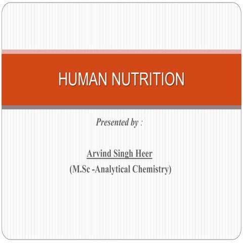 Human nutrition | PPTX