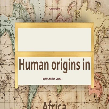 Human evolution and culture | PPTX