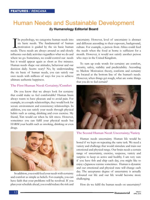 The-6-Human-Needs.pdf | Mental Health | Diseases and Conditions