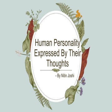 Human Personality Expressed By Their Thoughts.pptx