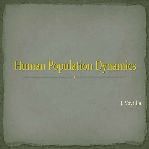 3.1 Human population dynamics | PPT