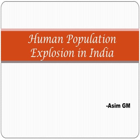 Human population explosion | PPT