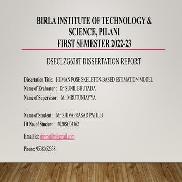 Human Pose Estimation Project For Computer Vision Pptx Computing Technology And Computing